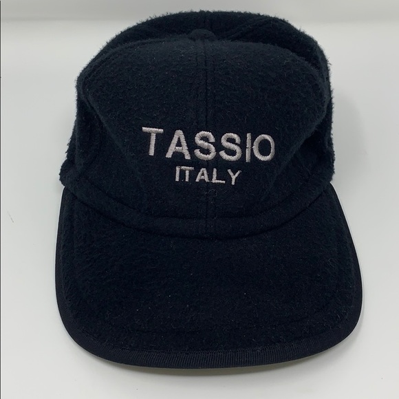Tassio Italy | Accessories | Tassio Italy Baseball Cap Black Wool ...